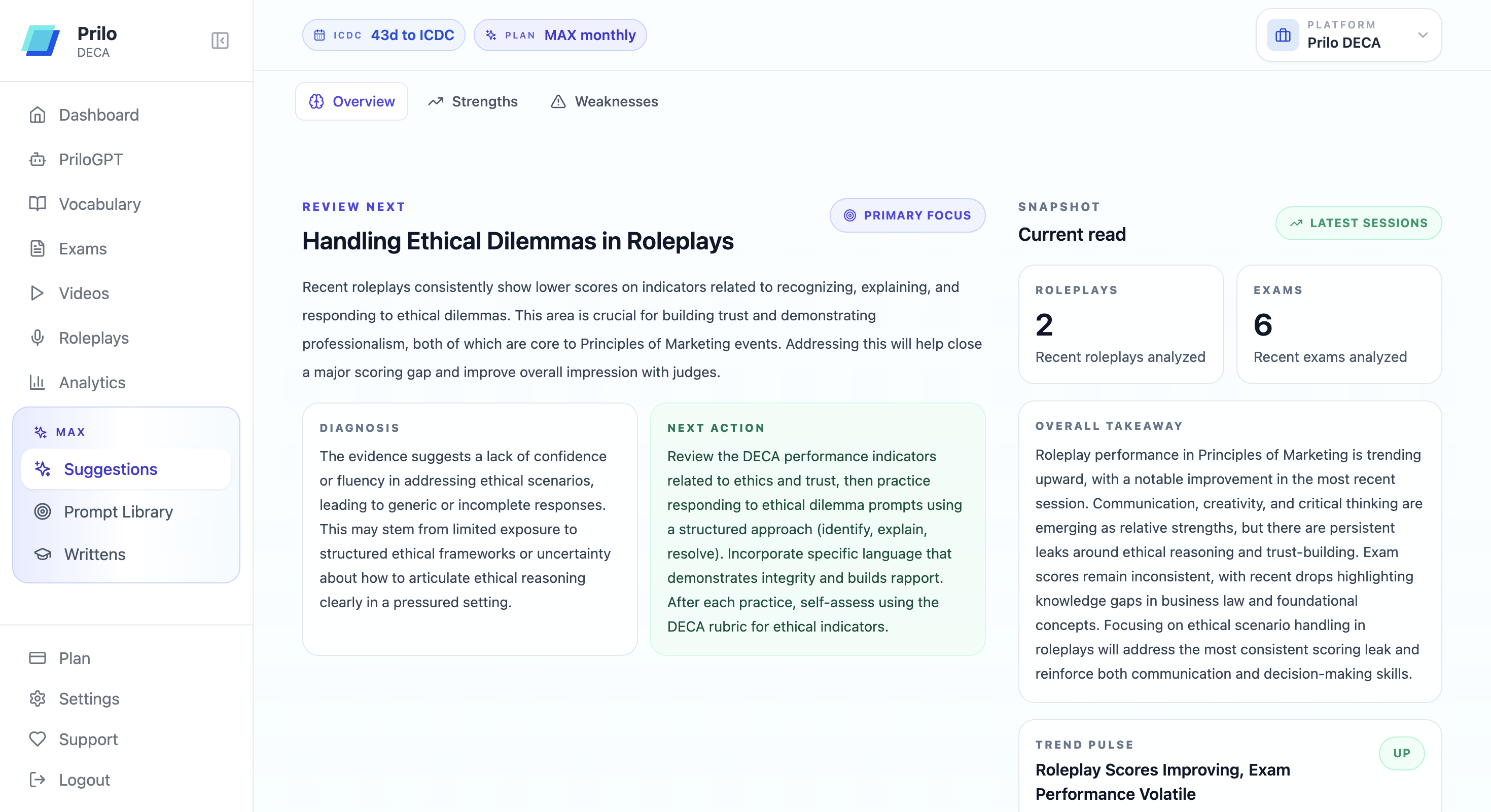 Prilo - AI Study Platform for DECA, WSC, FBLA, and HOSA